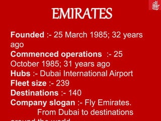 Emirates - airline - flight | PPTX