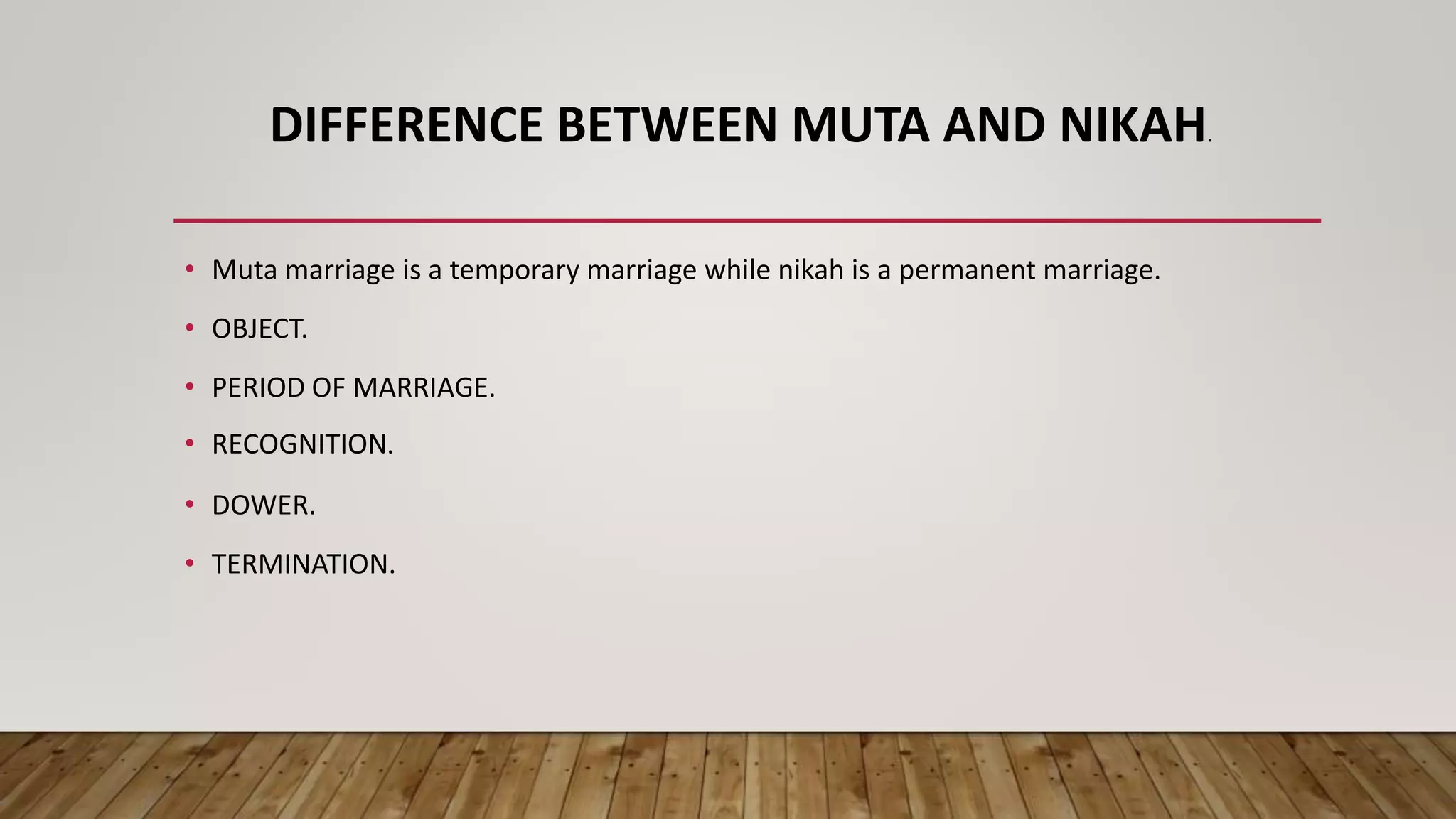 muta marriage | PPTX