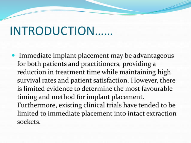 immediate vs delayed implant placement in anterior single tooth ...