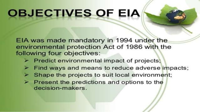 Environmental impact assessment and Initial Environmental Examination ...