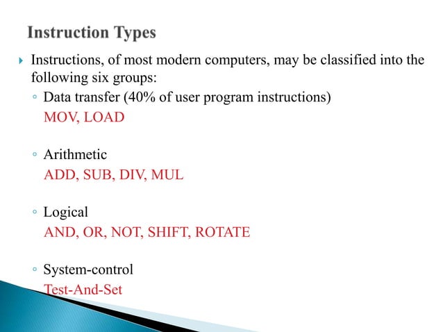 Instruction codes | PPTX