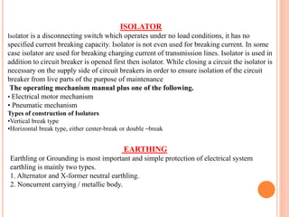 “STUDY OF THE PROTECTIVE EQUIPMENTS OF A SUBSTATION AND POWER FACTOR ...