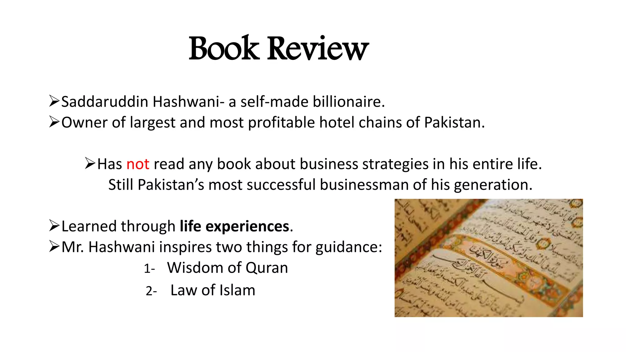 Life of Saddaruddin Hashwani | PPT