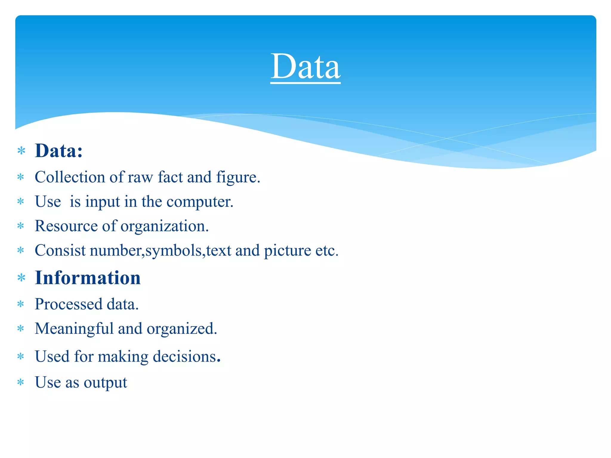 data and information | PPT