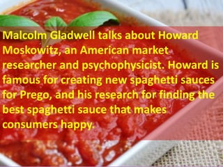 Analysis of "Choice, Happiness and spaghetti sauce" | PPTX