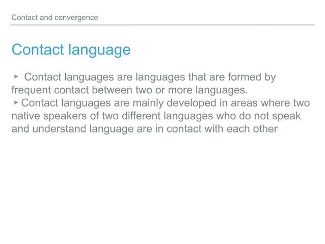 Contact and Convergence | PPT