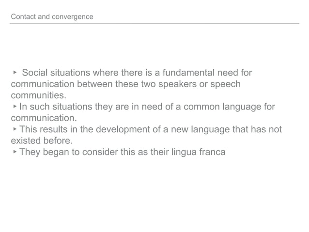 Contact and Convergence | PPT