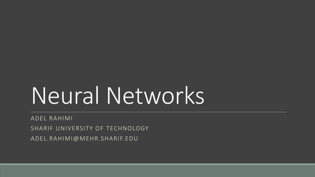 Neural Networks | PDF