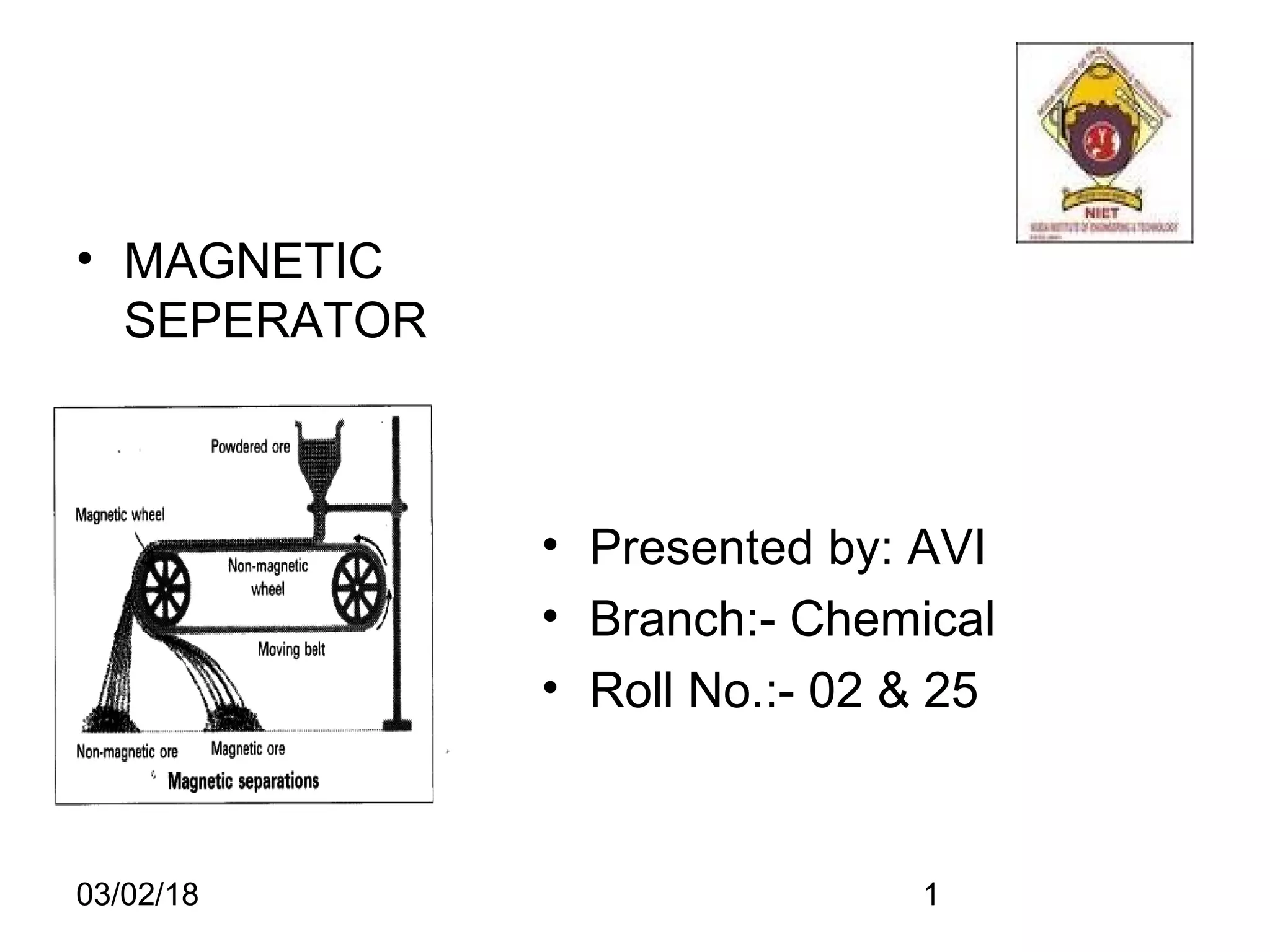 magnetic seperator | PPT