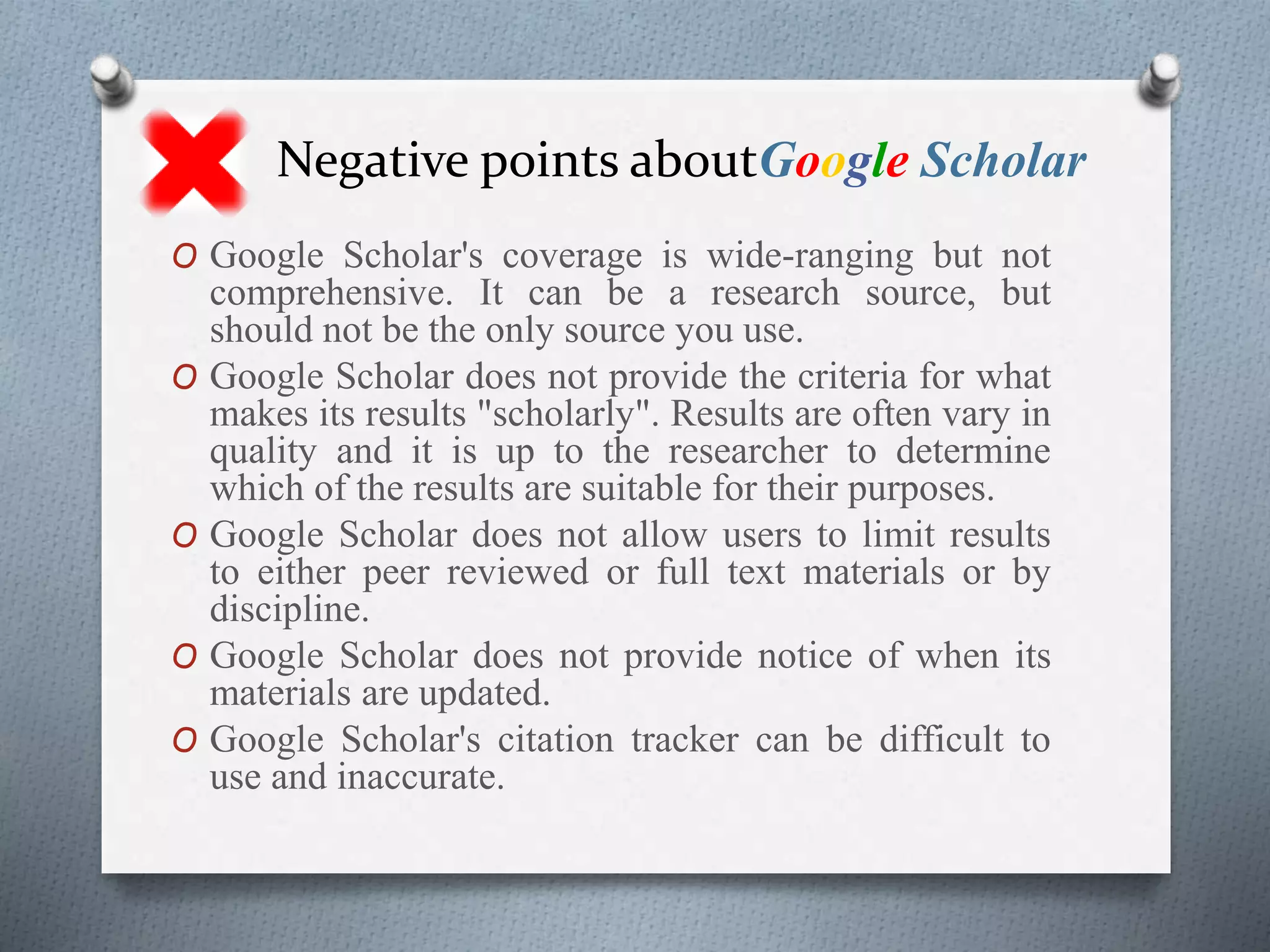 Scholarly Search Engines( Google Scholar) | PPTX