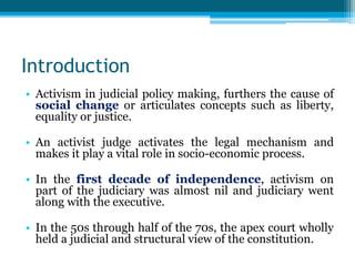 Judicial Activism vis-a-vis Environment in India | PPTX