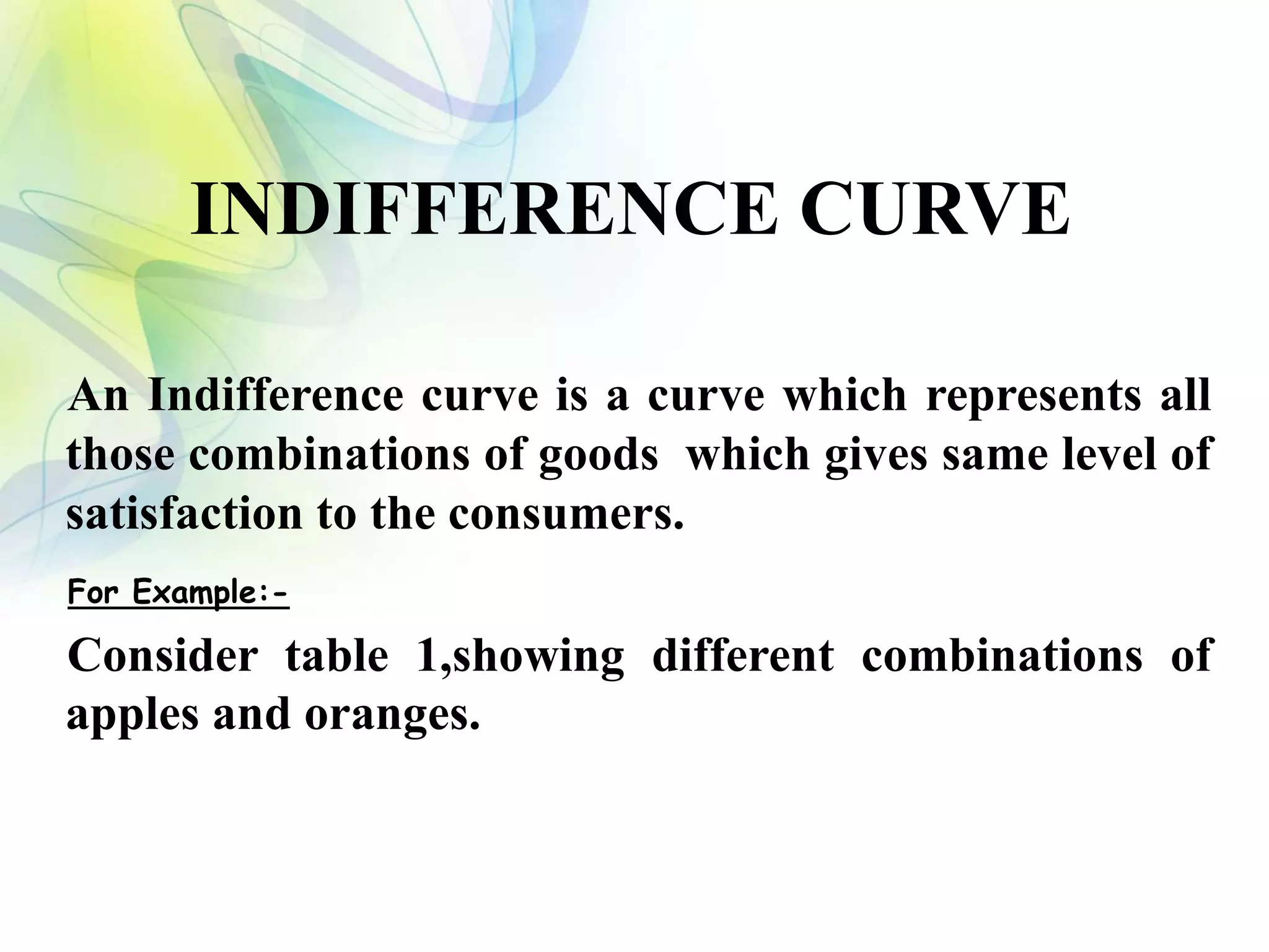 indifference curve | PPTX