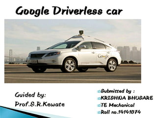 Autonomous vehicle ppt | PPT