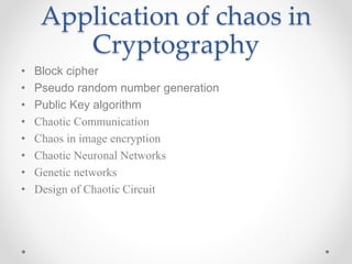 Seminar on Chaos Based Cryptography | PPTX