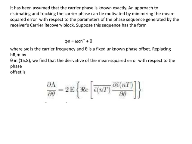 Decision directed carrier signal | PPT