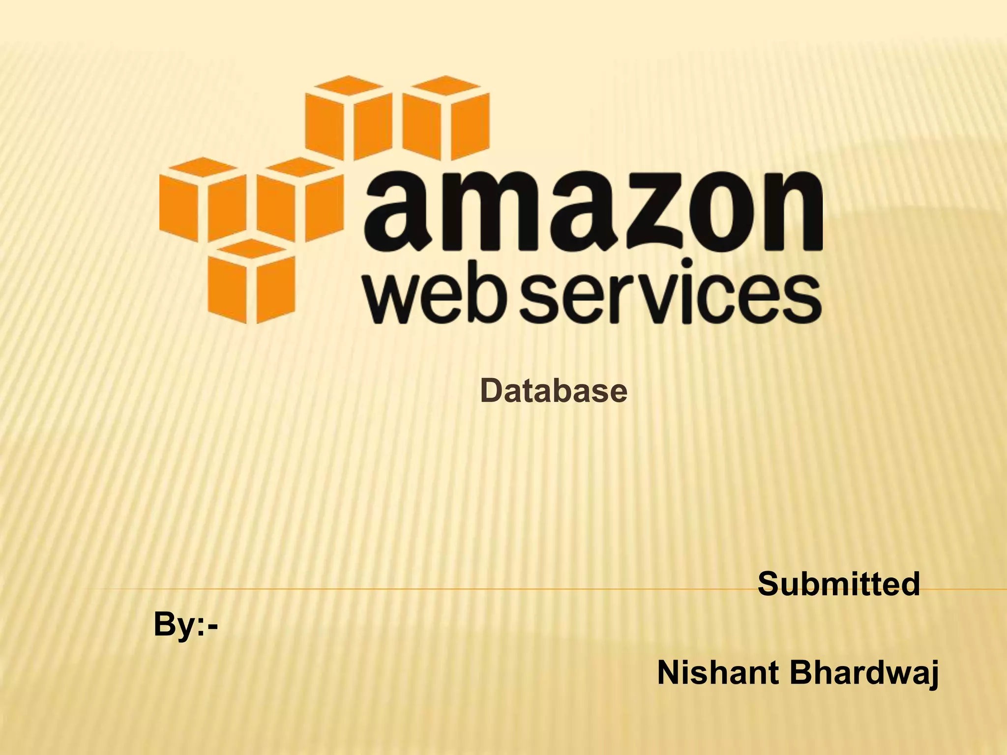Amazon Web Services (Database) | PPTX | Databases | Computer Software ...