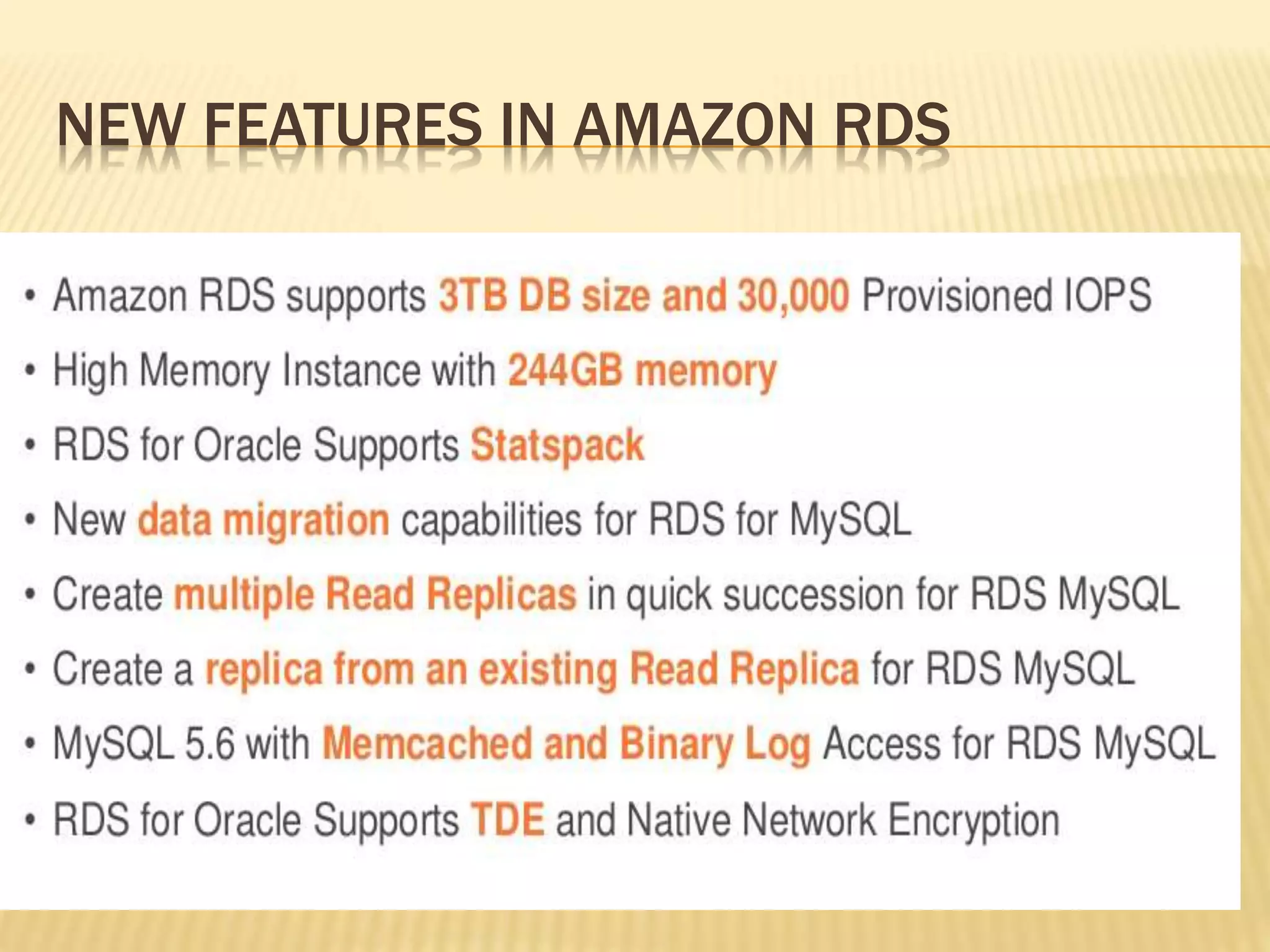 Amazon Web Services (Database) | PPTX | Databases | Computer Software ...