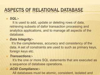 Amazon Web Services (Database) | PPTX | Databases | Computer Software ...