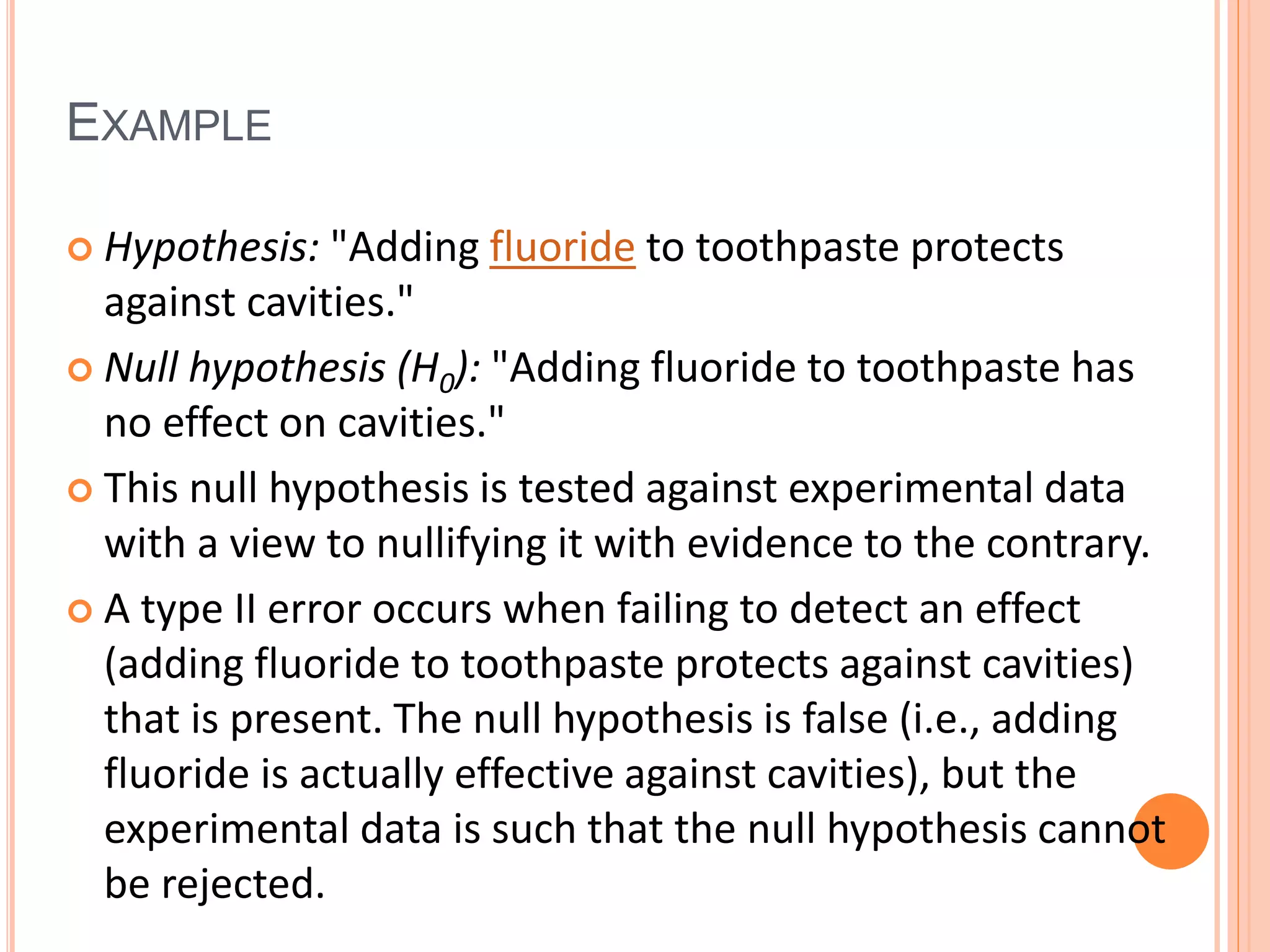 Types of error in hypothesis | PPTX