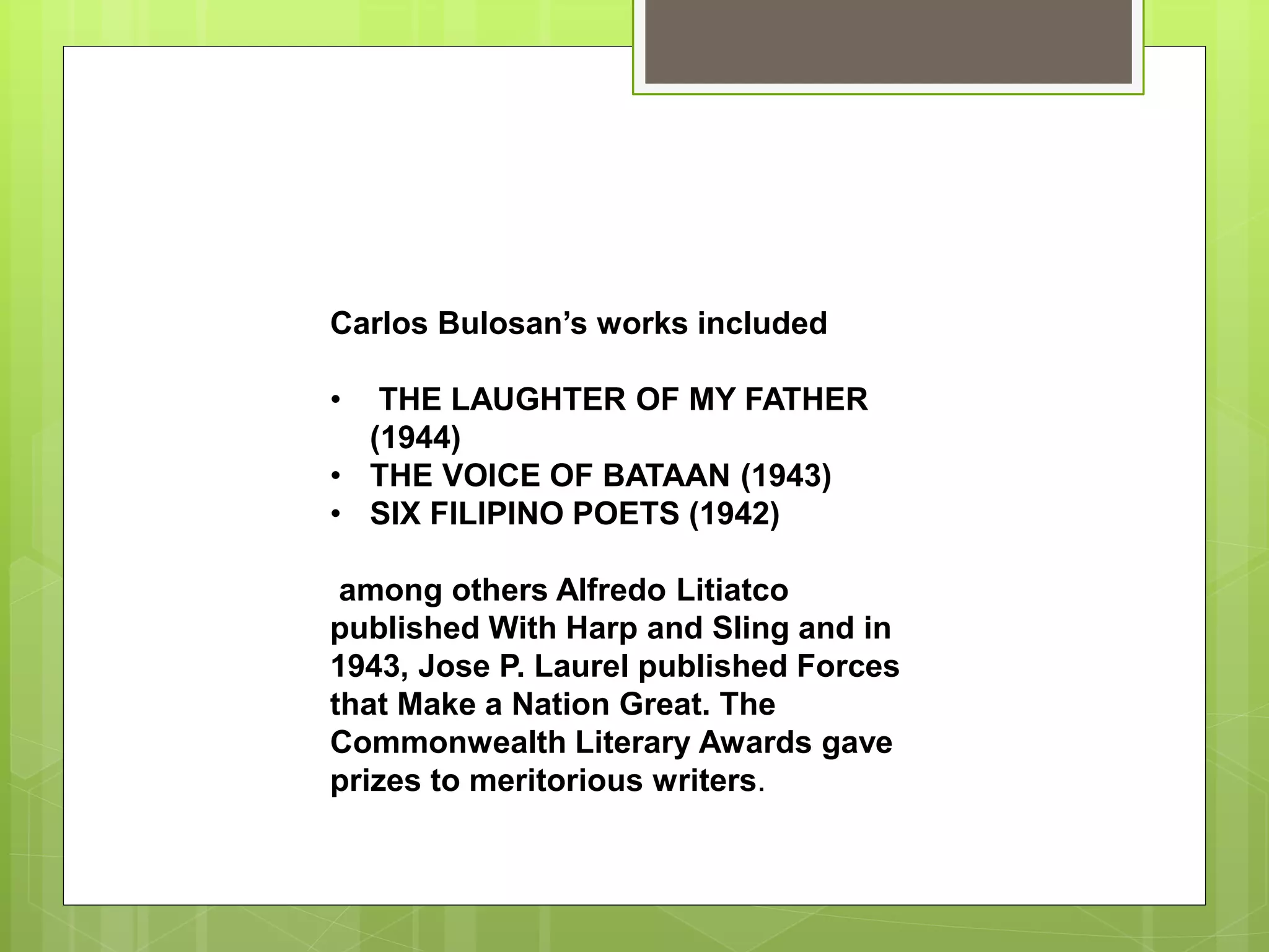 Japanese Period of Philippine Literature | PPTX