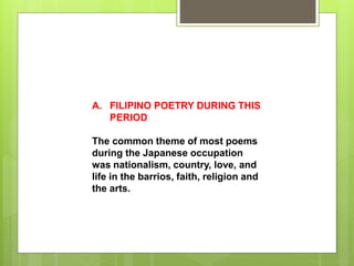 Japanese Period of Philippine Literature | PPTX