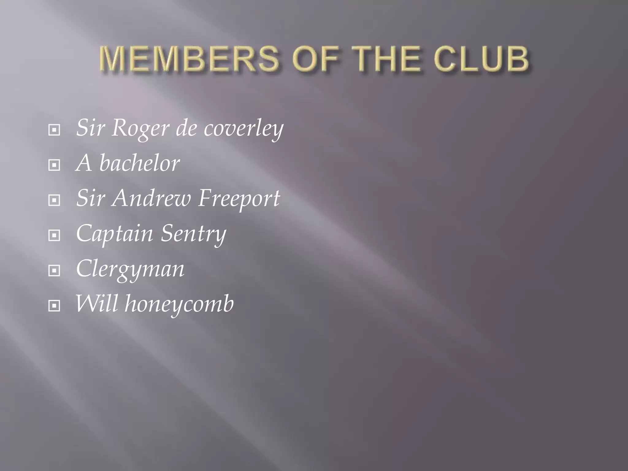 The Spectator -of club | PPTX