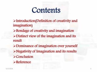 The Creativity and Imagination | PPT