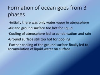 oceanography: waterland, oceans and water, composition of ocean water | PPT
