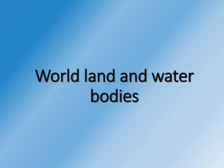 oceanography: waterland, oceans and water, composition of ocean water | PPT