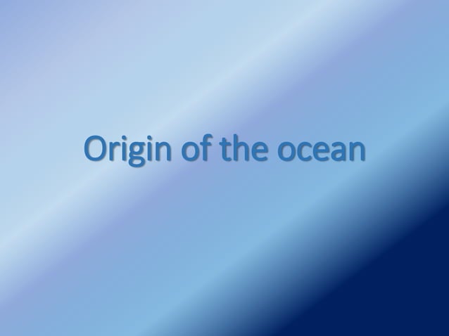 oceanography: waterland, oceans and water, composition of ocean water | PPT