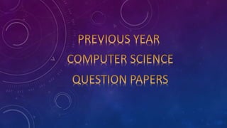 COMPUTER SCIENCE | PPT