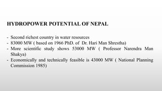 Hydropower Potential, History, Challanges, Possibilities and New Trend ...