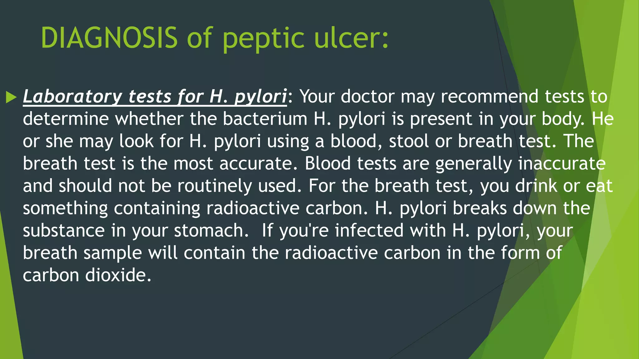 peptic ulcer .... | PPTX