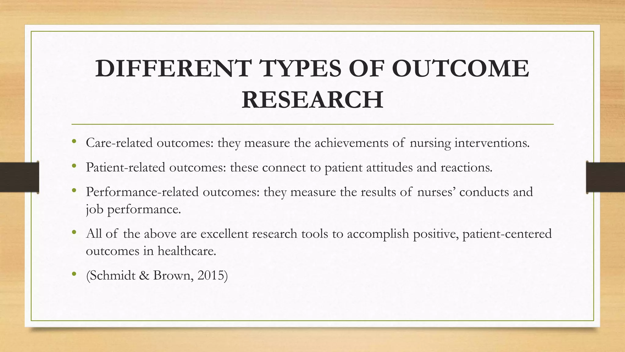 Outcome Research | PPTX