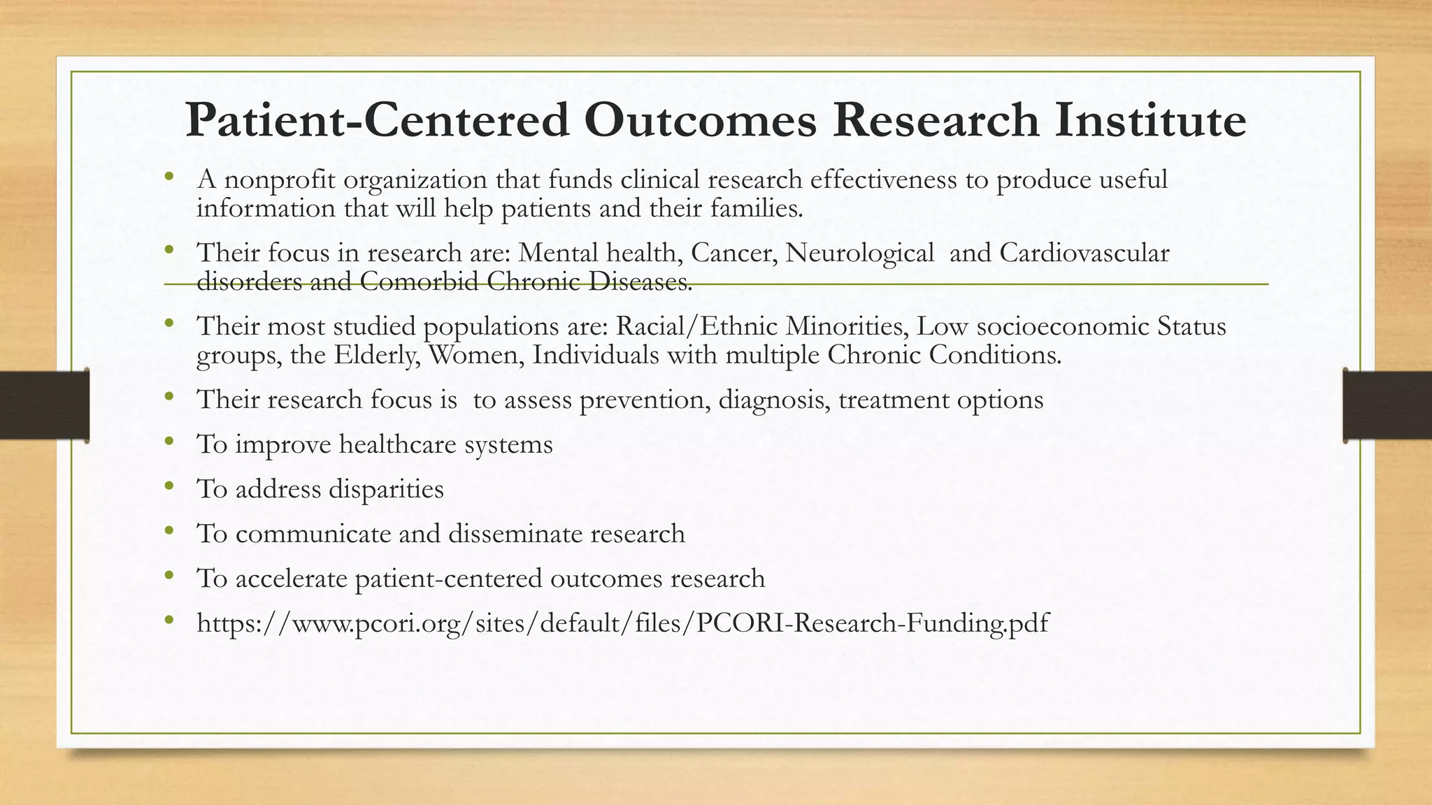 Outcome Research | PPTX