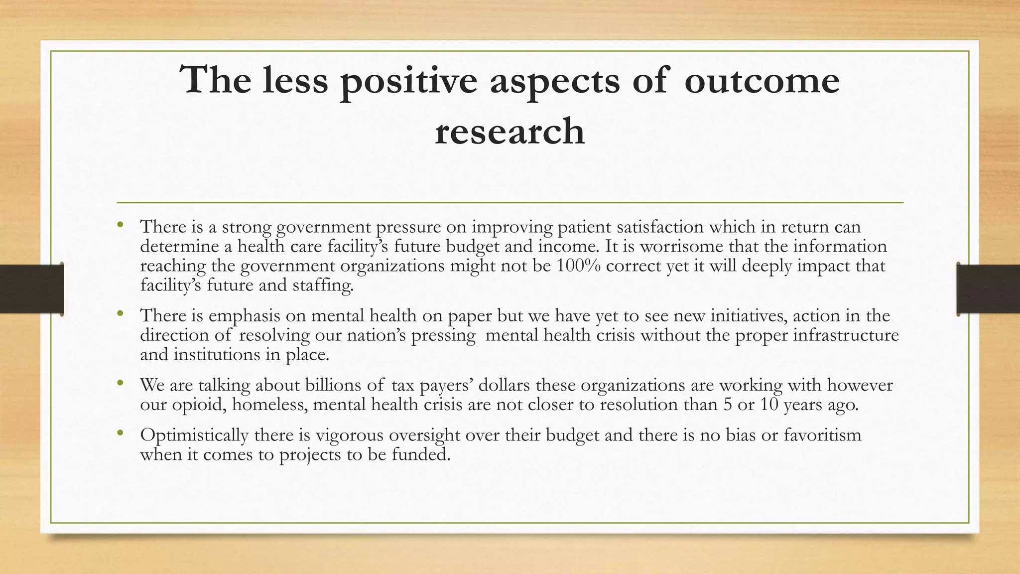 Outcome Research | PPTX