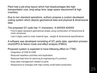 Review on GROUP TECHNOLOGY & it’s implementation | PPTX