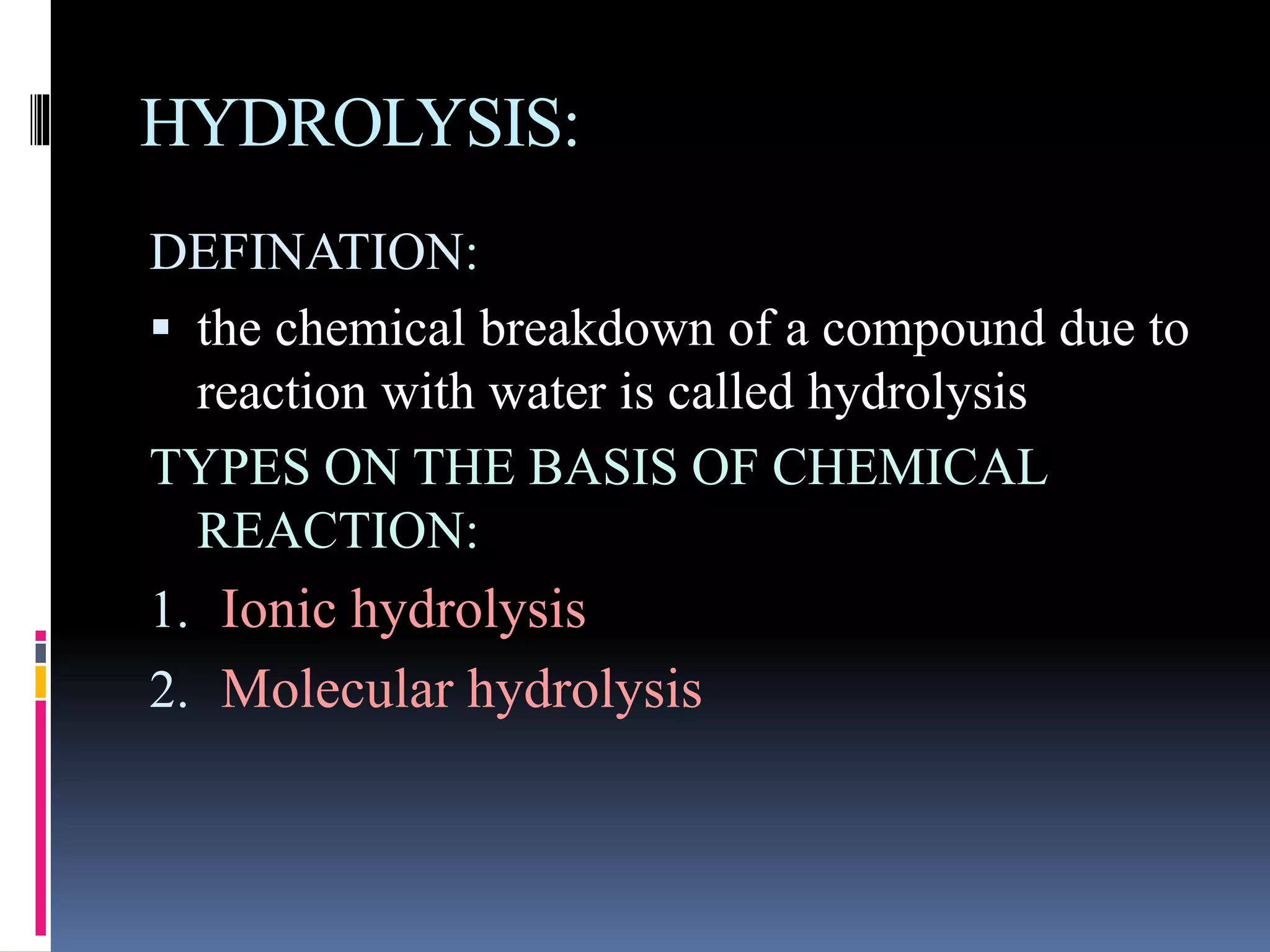 hydrolysis | PPTX