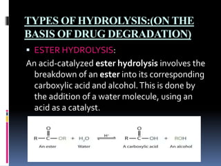 hydrolysis | PPTX | Chemistry | Science
