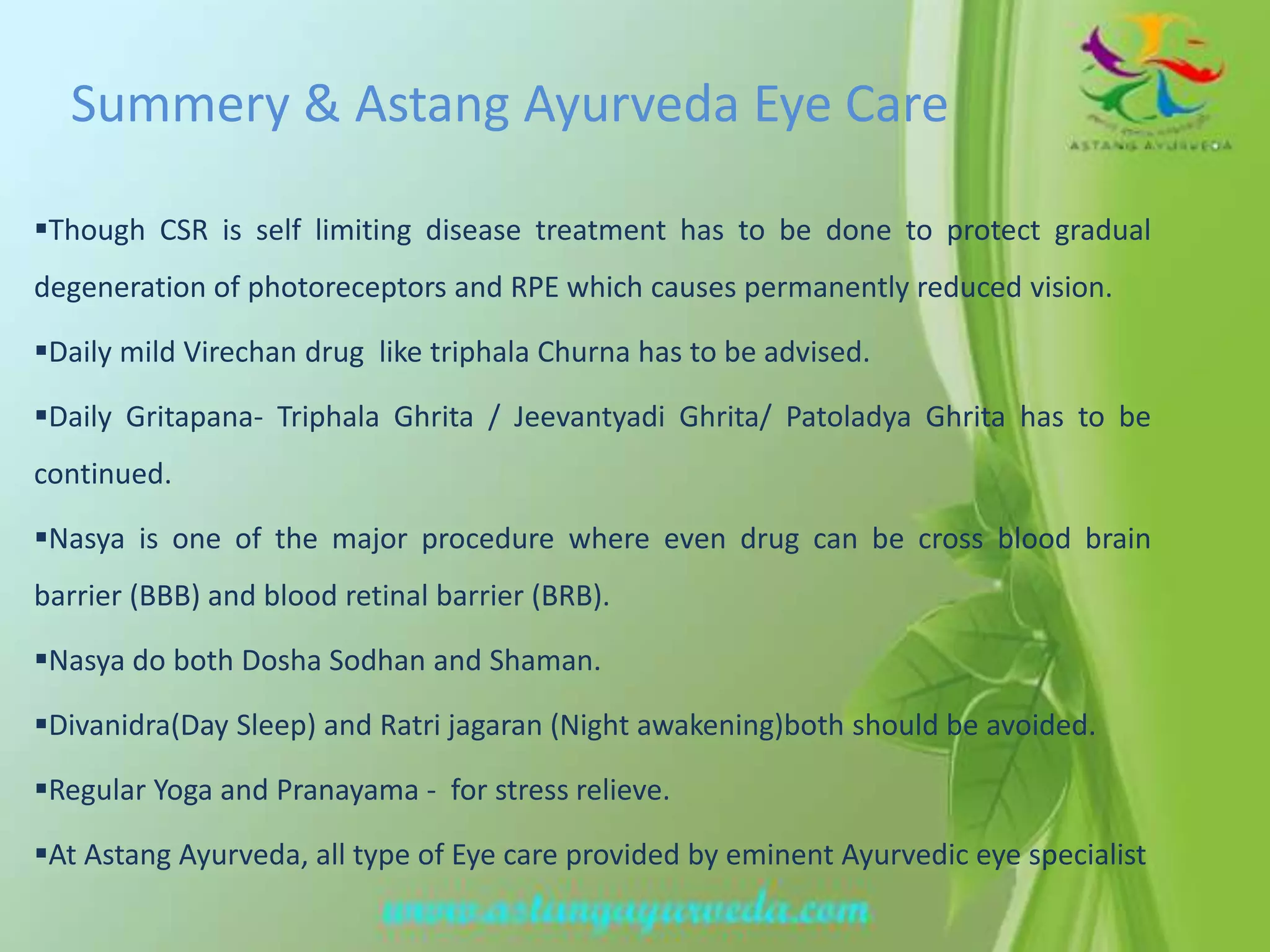 Sucessfully Treatment of Central Serous Chorioretinopathy, CSR in ...