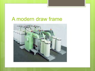 Drawing frame and its machine parts | PPTX