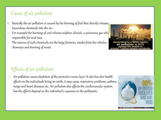 pollution effects, cause and solution | PPTX | Indoor Environmental ...