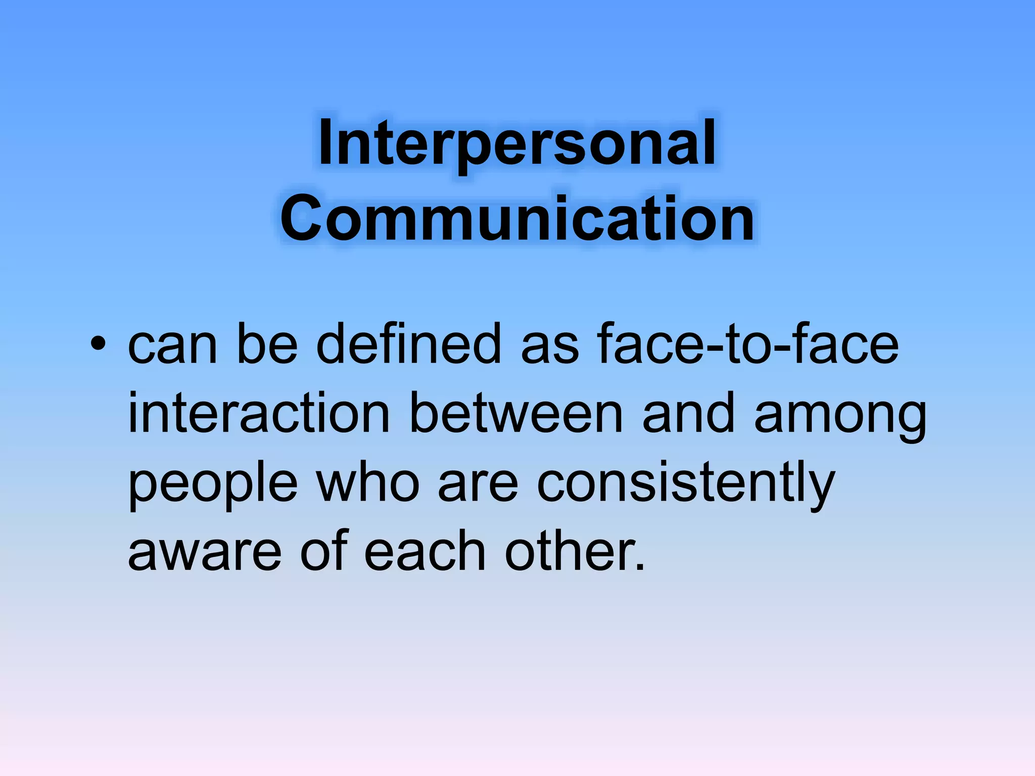 Five levels of Interpersonal Communication | PPTX