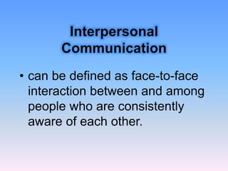 Five levels of Interpersonal Communication | PPTX