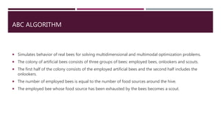 Artificial Bee Colony: An introduction | PPTX