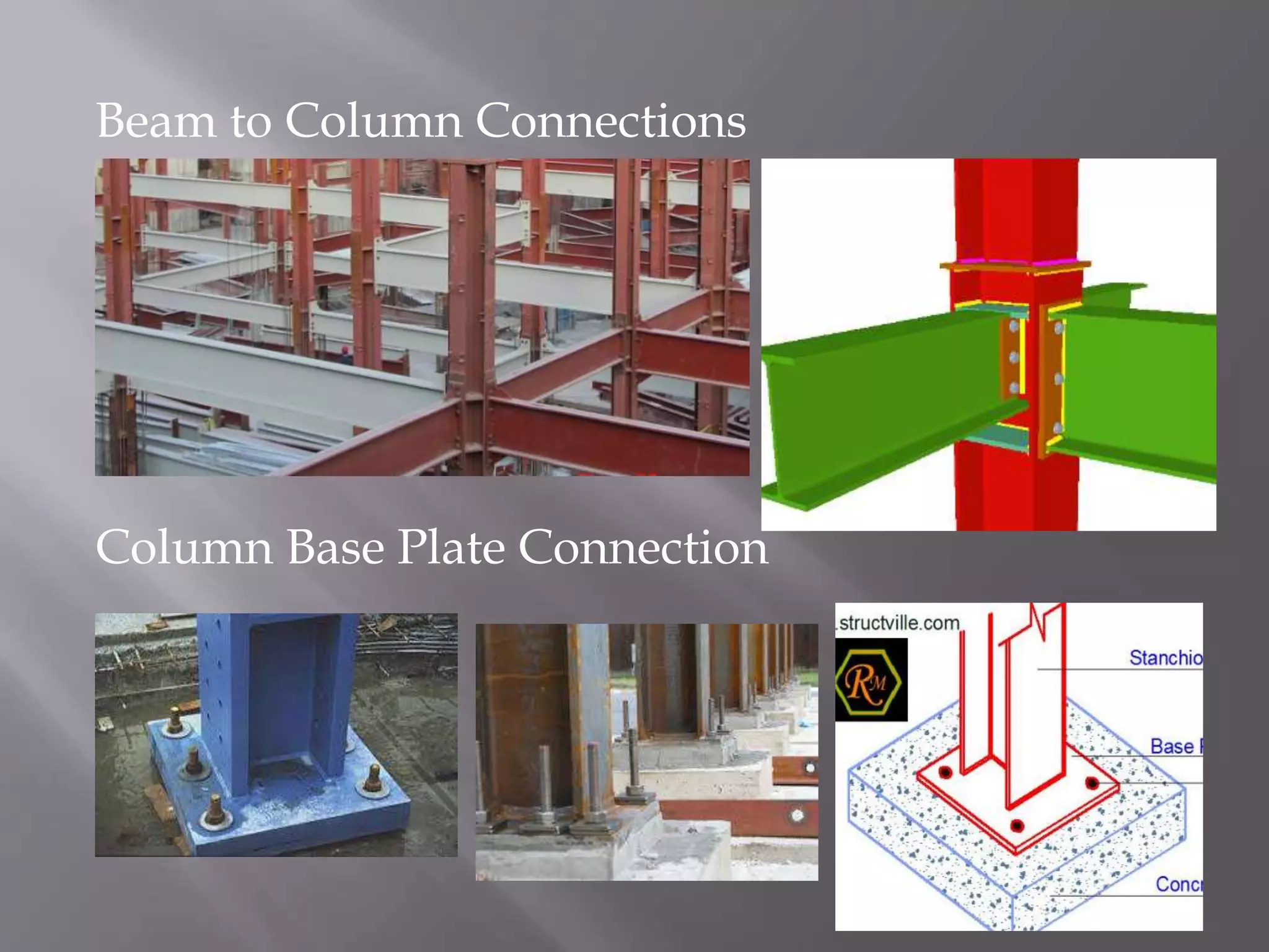 Steel connections in steel structure | PPTX