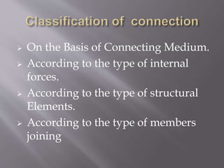 Steel connections in steel structure | PPTX