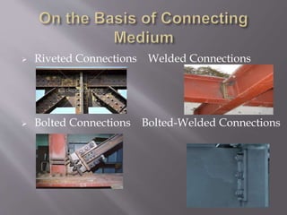 Steel connections in steel structure | PPTX
