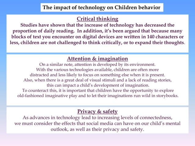 Technology Affecting the learning Behavior of Childrens | PPTX ...