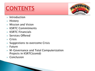 Kerala State Road Transport Corporation | PPTX